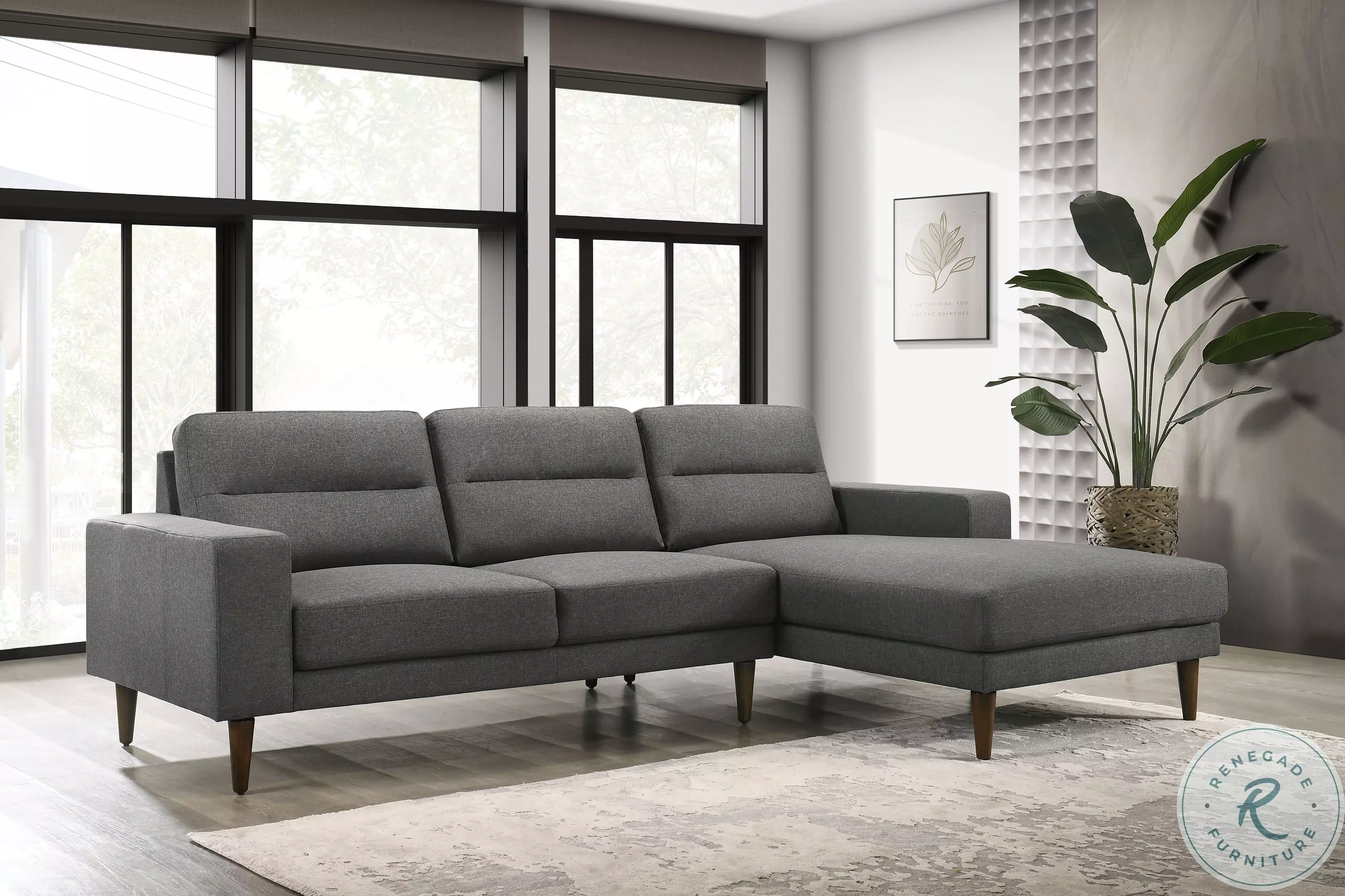 Vale Gray Sectional from New Classic | Coleman Furniture