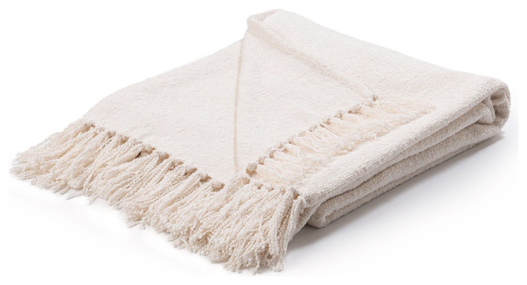 Throws Aria Boucle Ivory Throw From Classic Home | Coleman Furniture