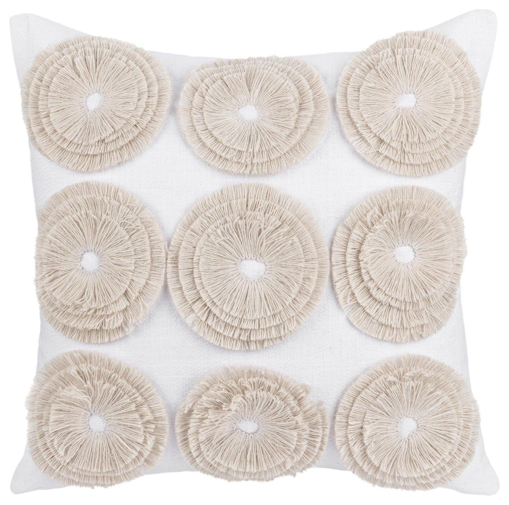 Tranquil Coasts Halston Ivory Square Accent Pillow From Classic Home ...