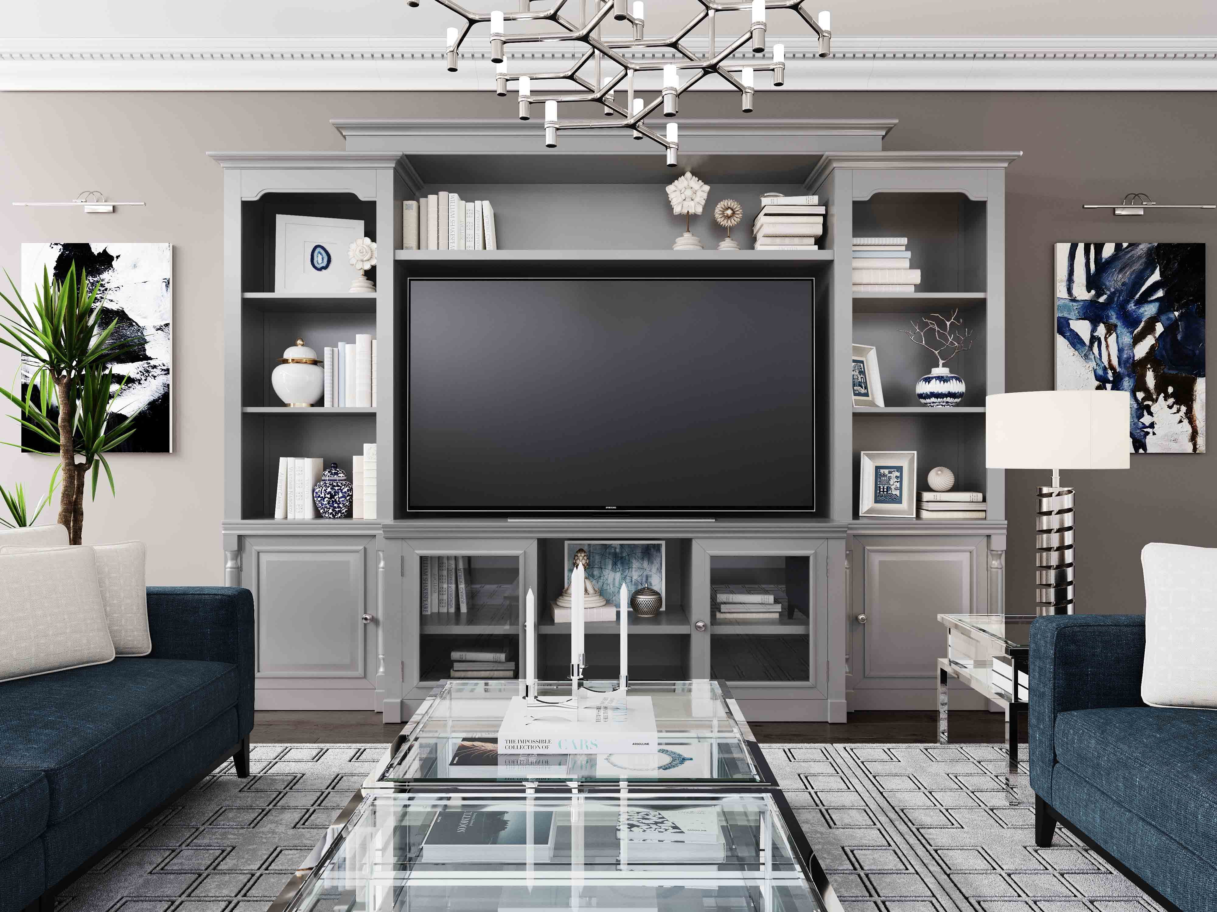 Grey tv wall unit store