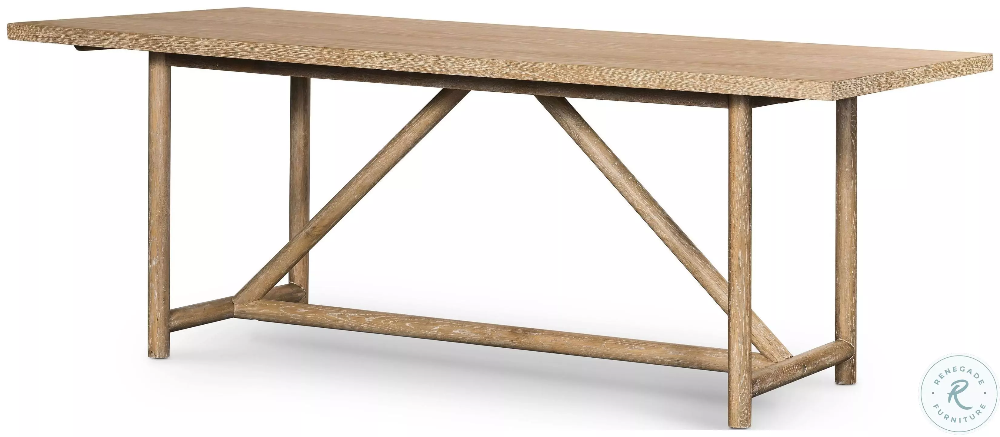 Mika Whitewashed Oak And Whitewashed Oak Dining Table from Four Hands ...