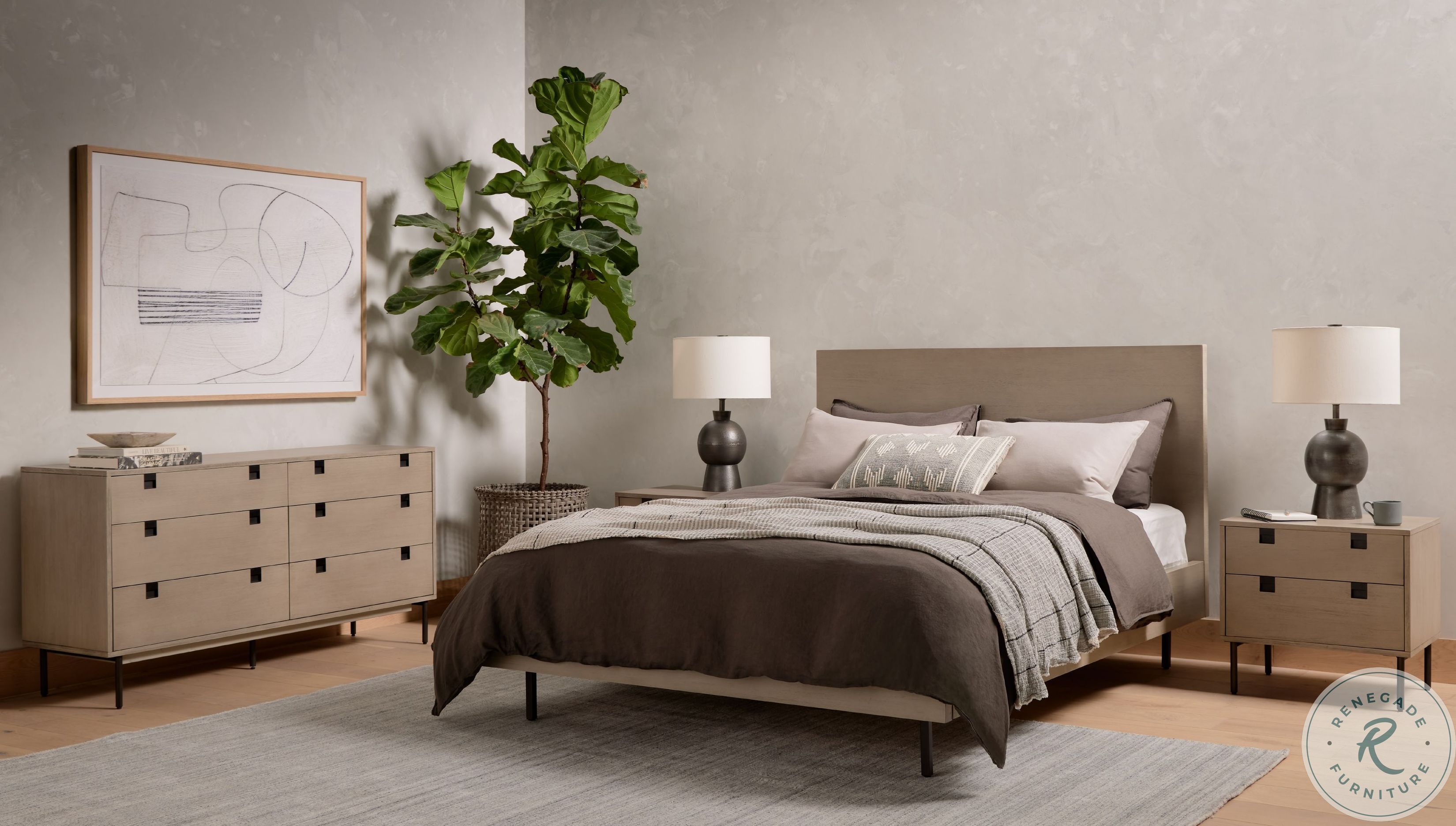 Carly Grey Wash And Antique Bronze 6 Drawer Dresser from Four Hands ...