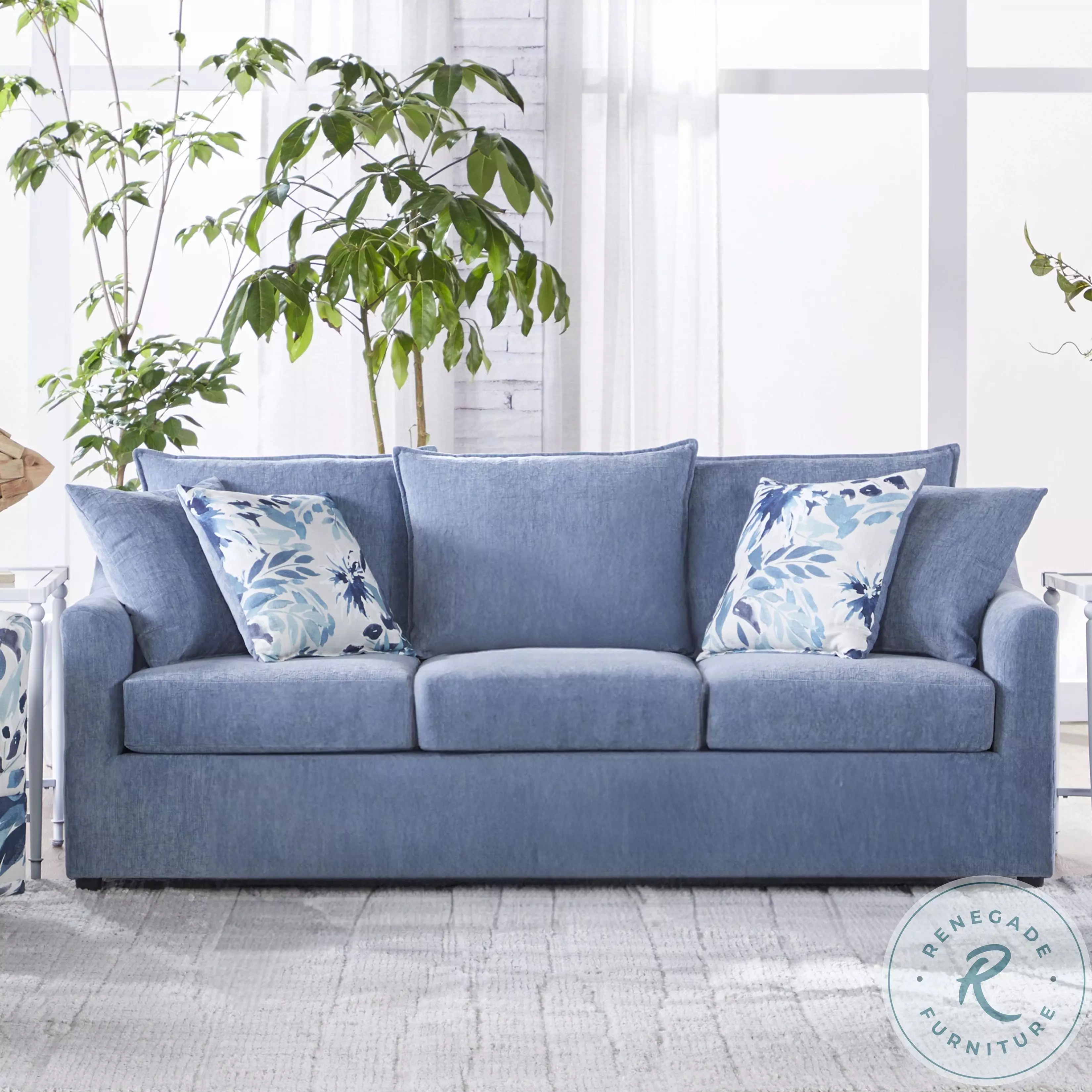 Slate blue sectional store