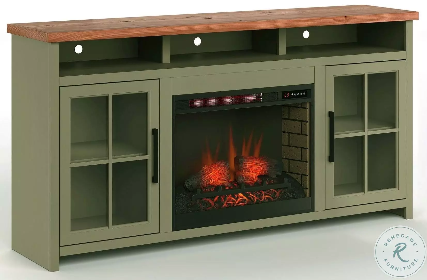 Vineyard Sage Green And Fruitwood 74" TV Stand From Legends Furniture ...