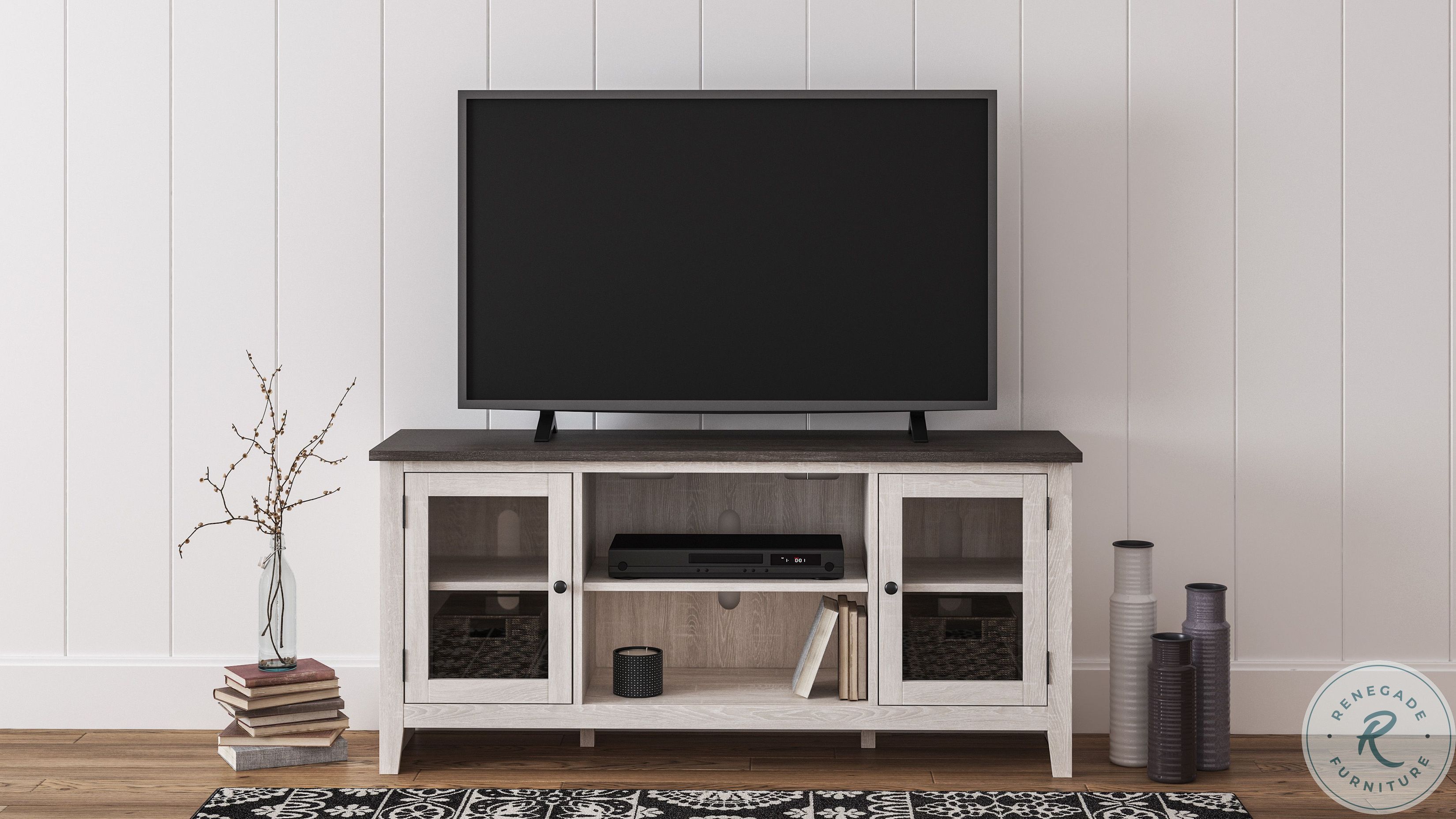 Dorrinson Two Tone 60" TV Stand from Ashley | Coleman Furniture