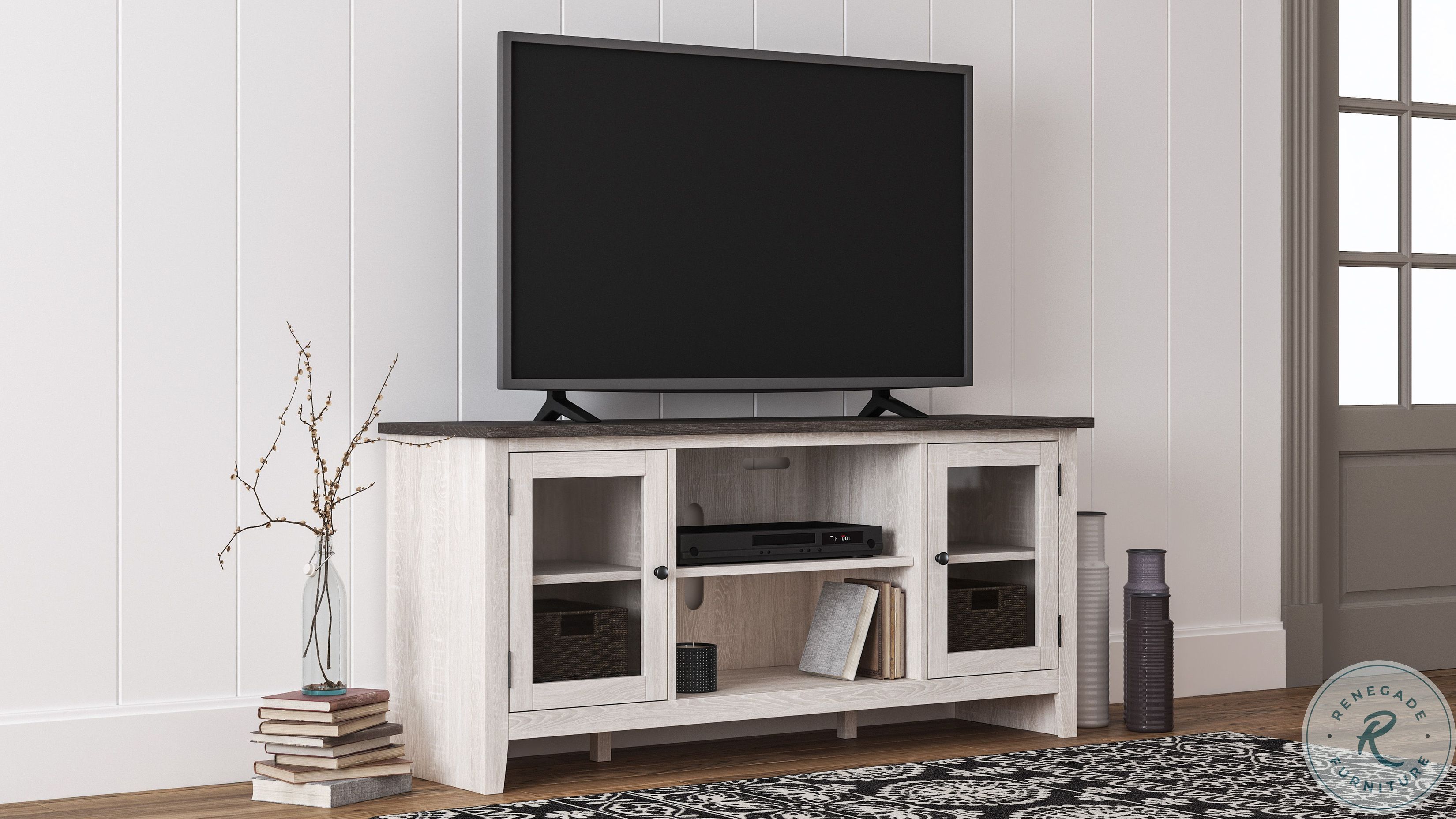 Dorrinson Two Tone 60" TV Stand from Ashley | Coleman Furniture