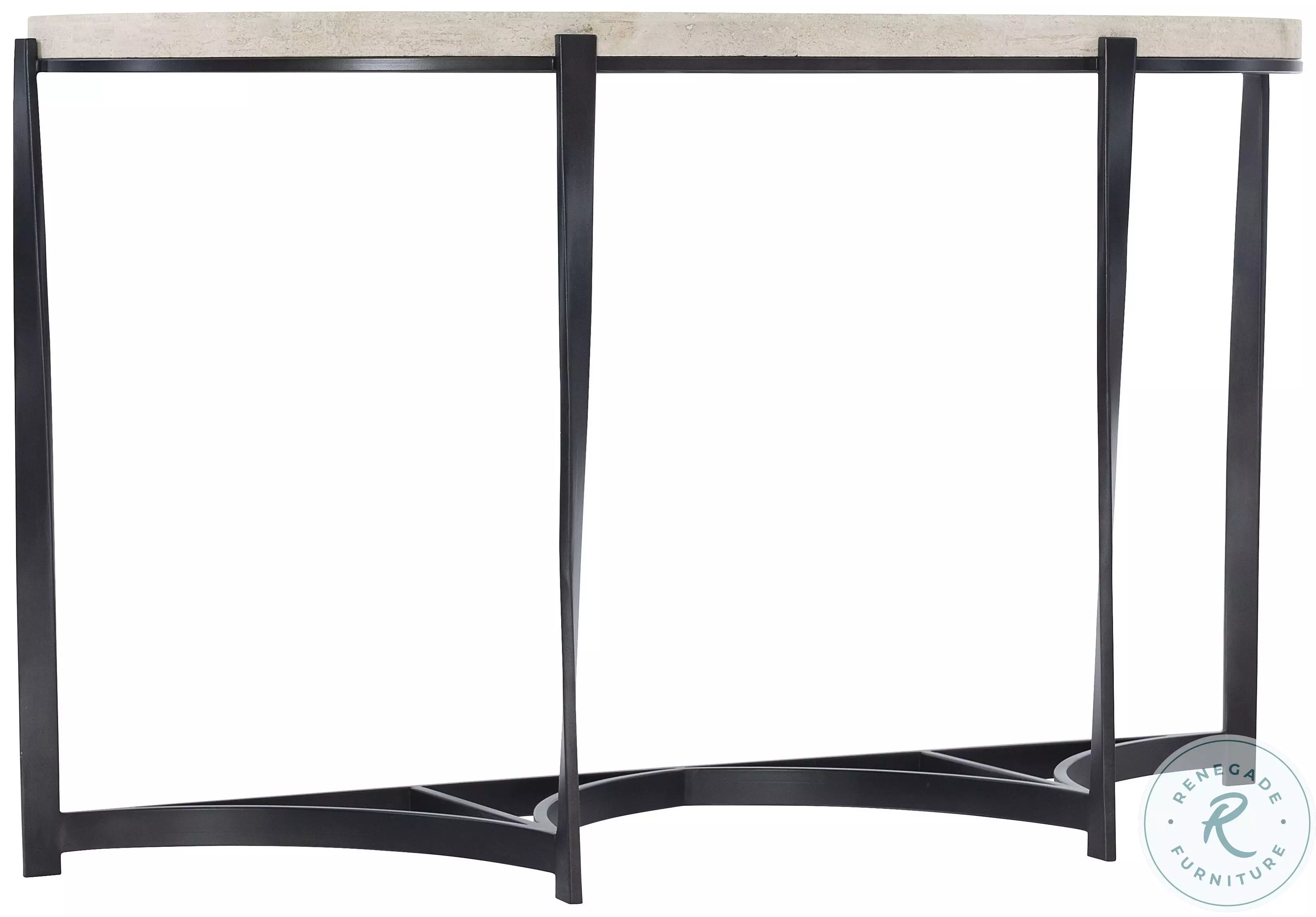 Berkshire Laminated White Stone And Aged Pewter Console Table From ...