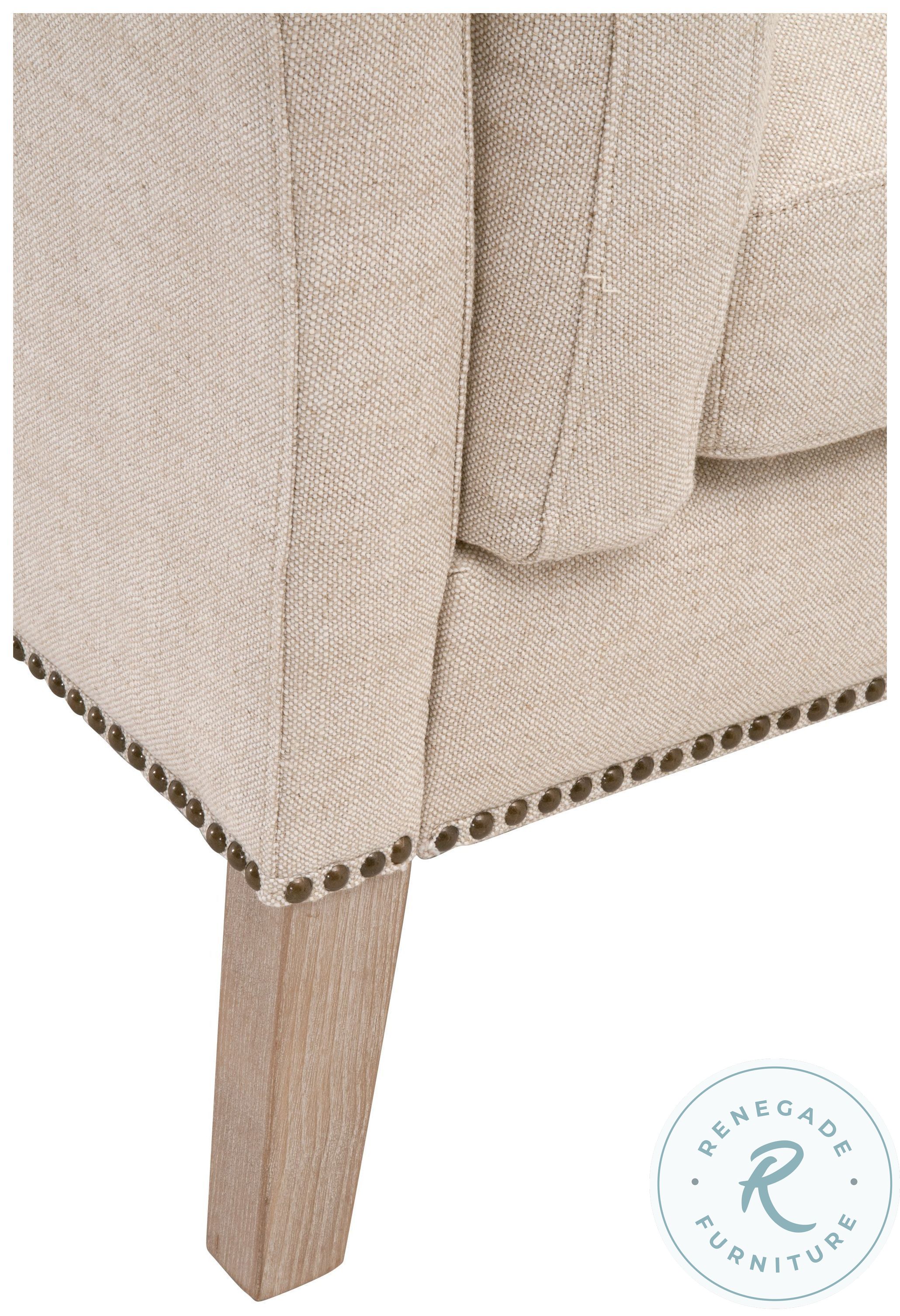 Essentials Bisque French Linen Warner Bench From Orient Express ...