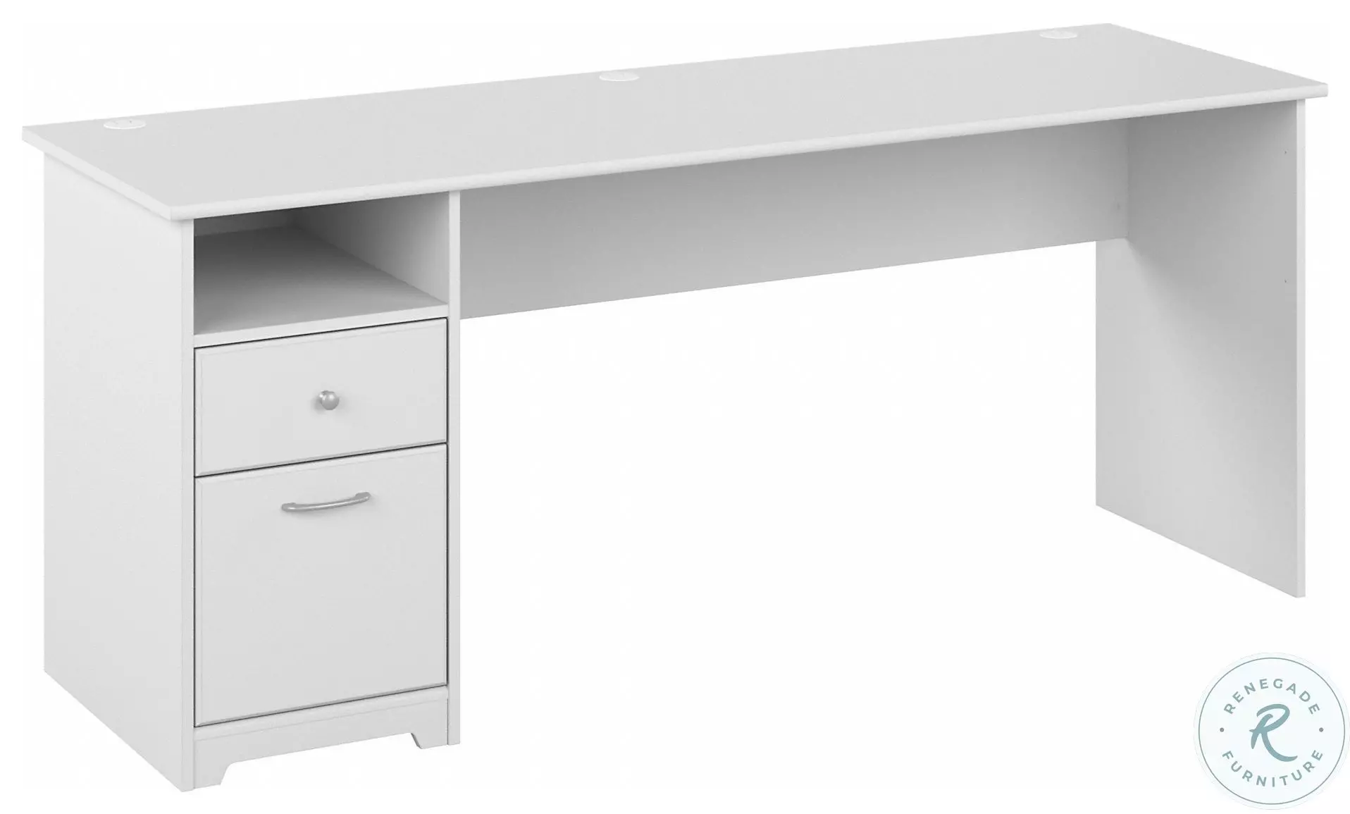 Cabot White 72" Computer Desk with Drawers From Bush Furniture ...