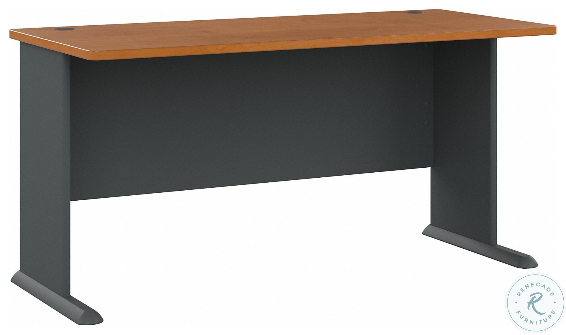 Series A Natural Cherry 60 Inch Desk from Bush (WC57460) | Coleman ...