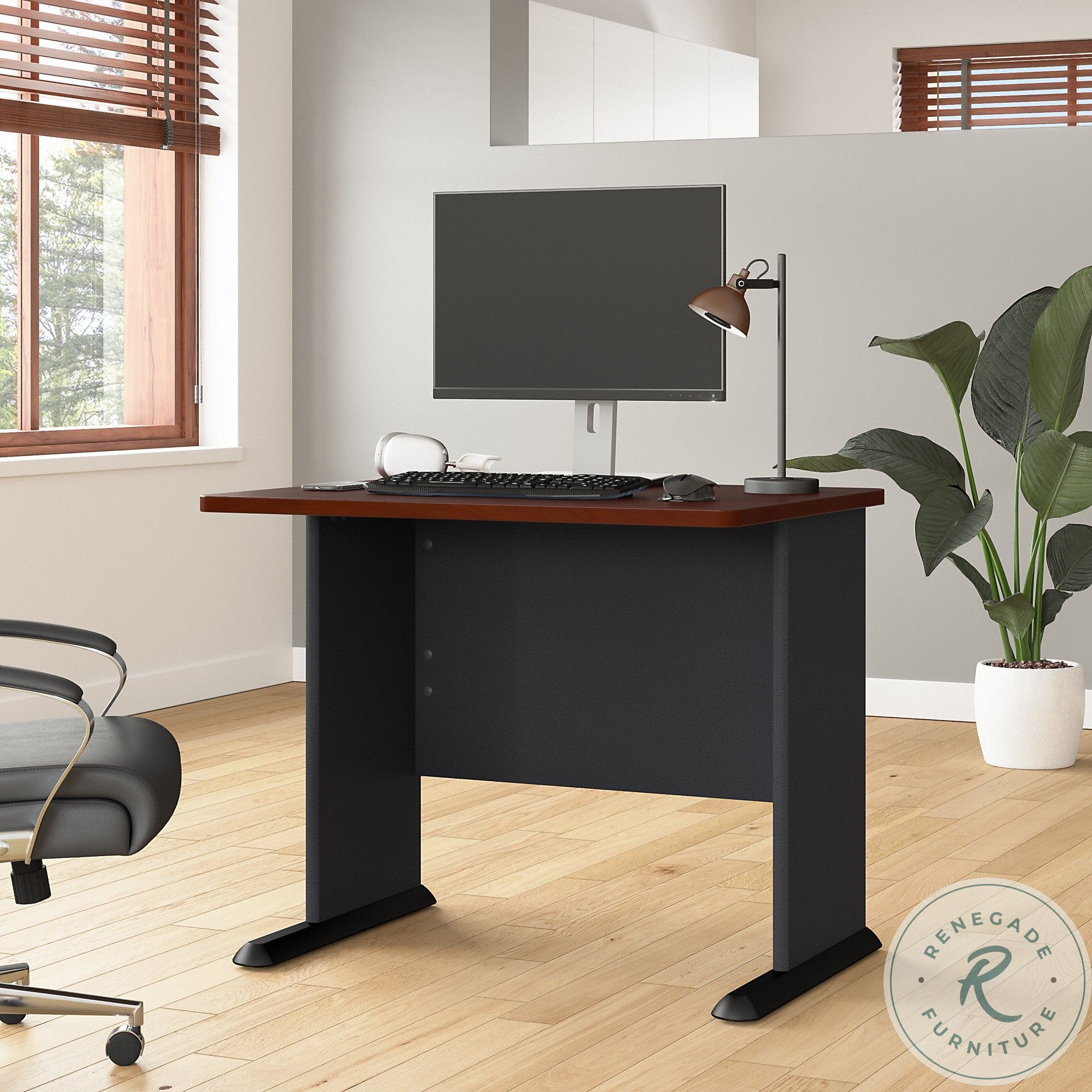 Series A Hansen Cherry 36 Inch Desk from Bush (WC90436A) | Coleman ...