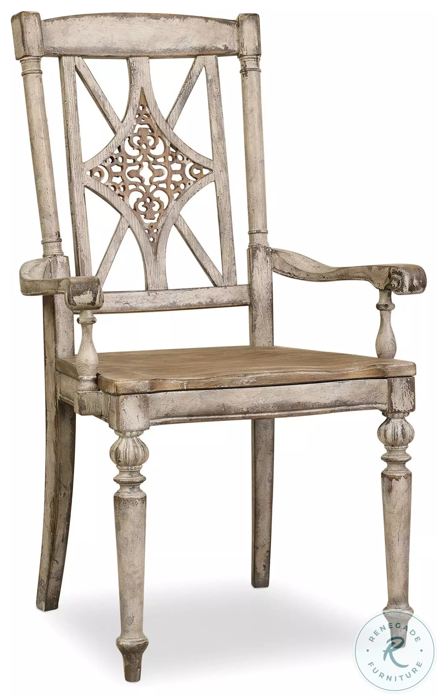 Chatelet Gray Fret Back Arm Chair Set of 2 from Hooker | Coleman Furniture