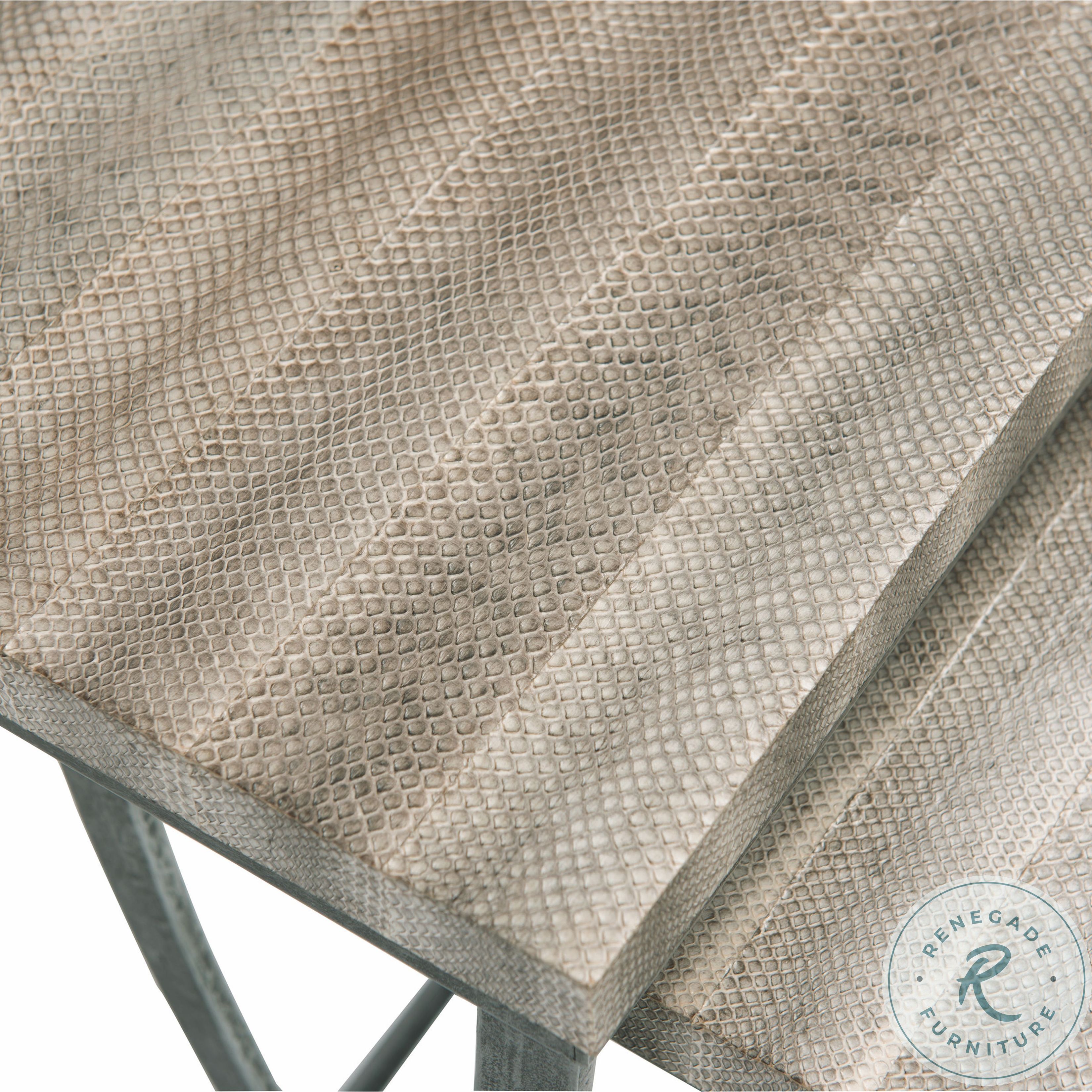 Bernhardt Interiors Casegoods Aged Pewter Wyman Nesting Tables from ...