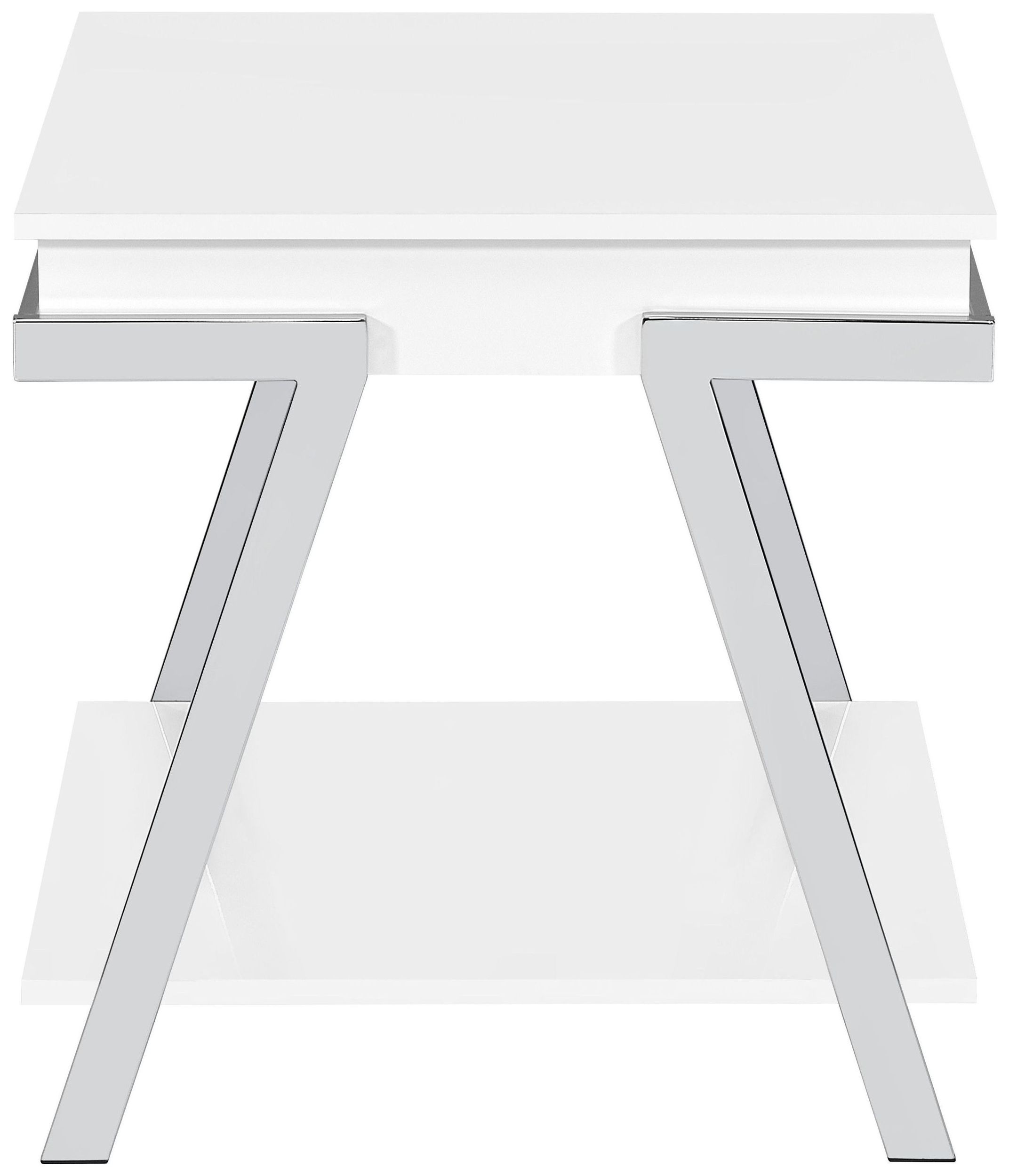 Zena White Square End Table Steve Silver | Coleman Furniture