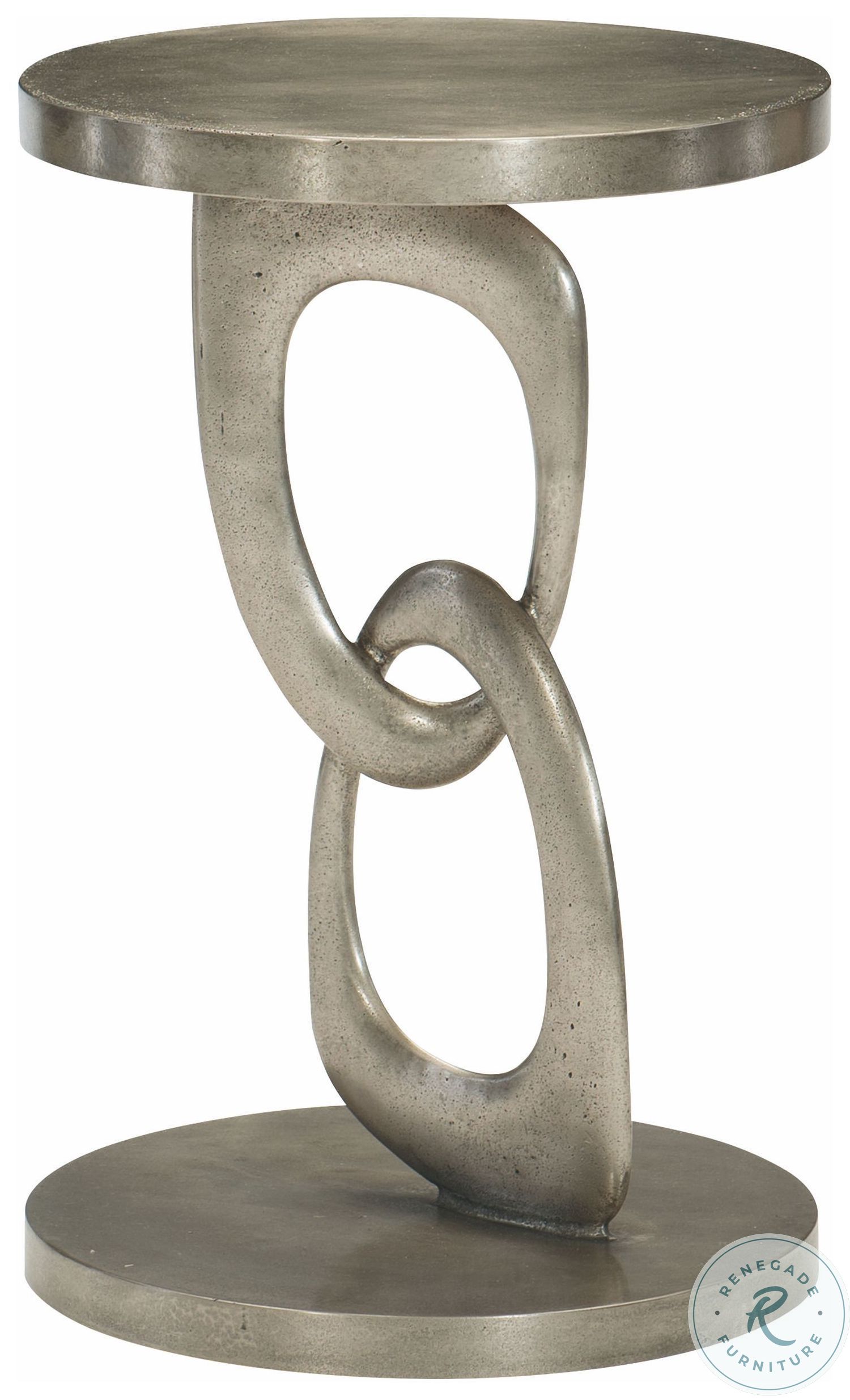 Linea Textured Graphite Metal Round Small Chairside Table from ...