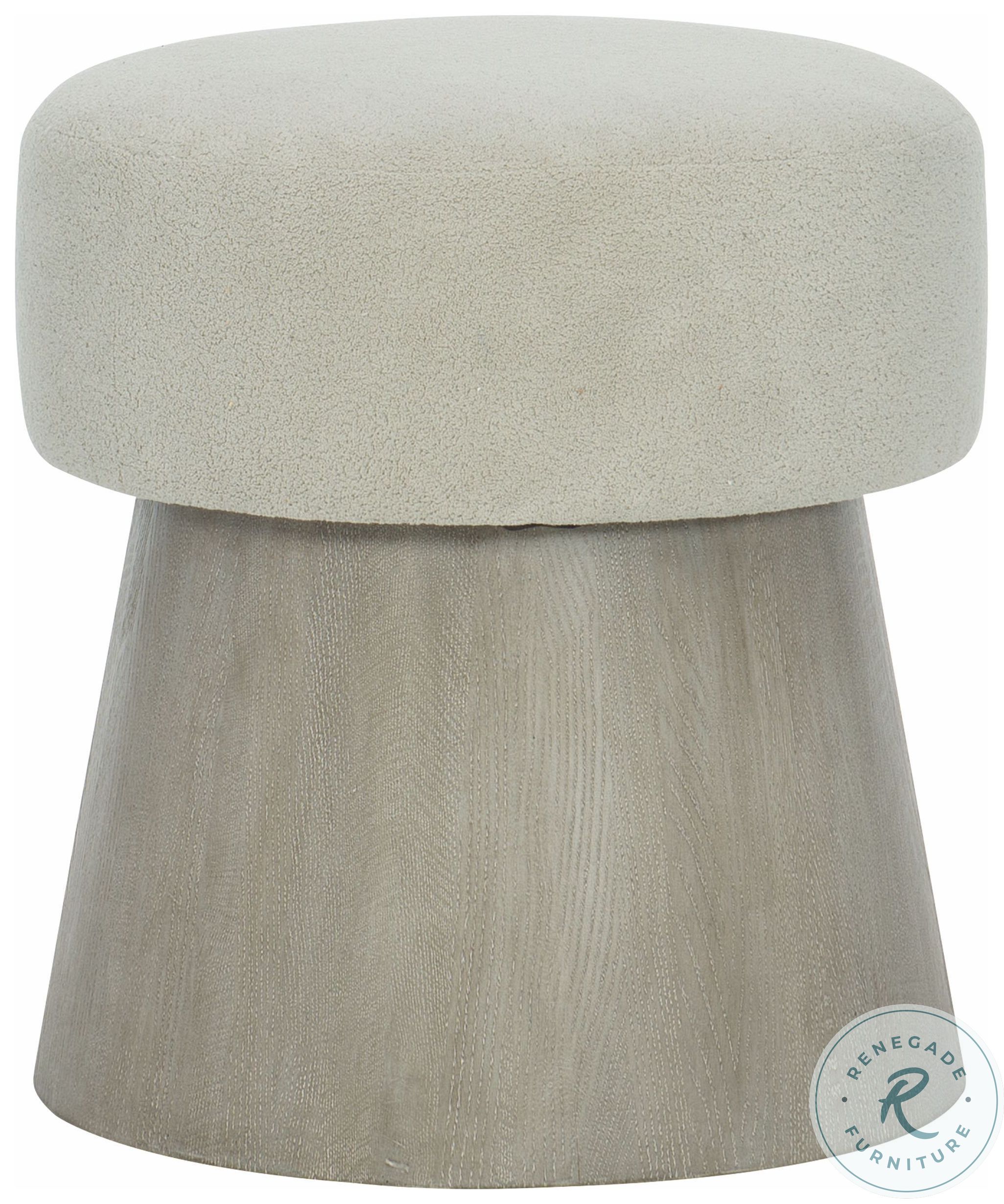 Linea Cerused Greige Round Bench from Bernhardt Furniture | Coleman ...