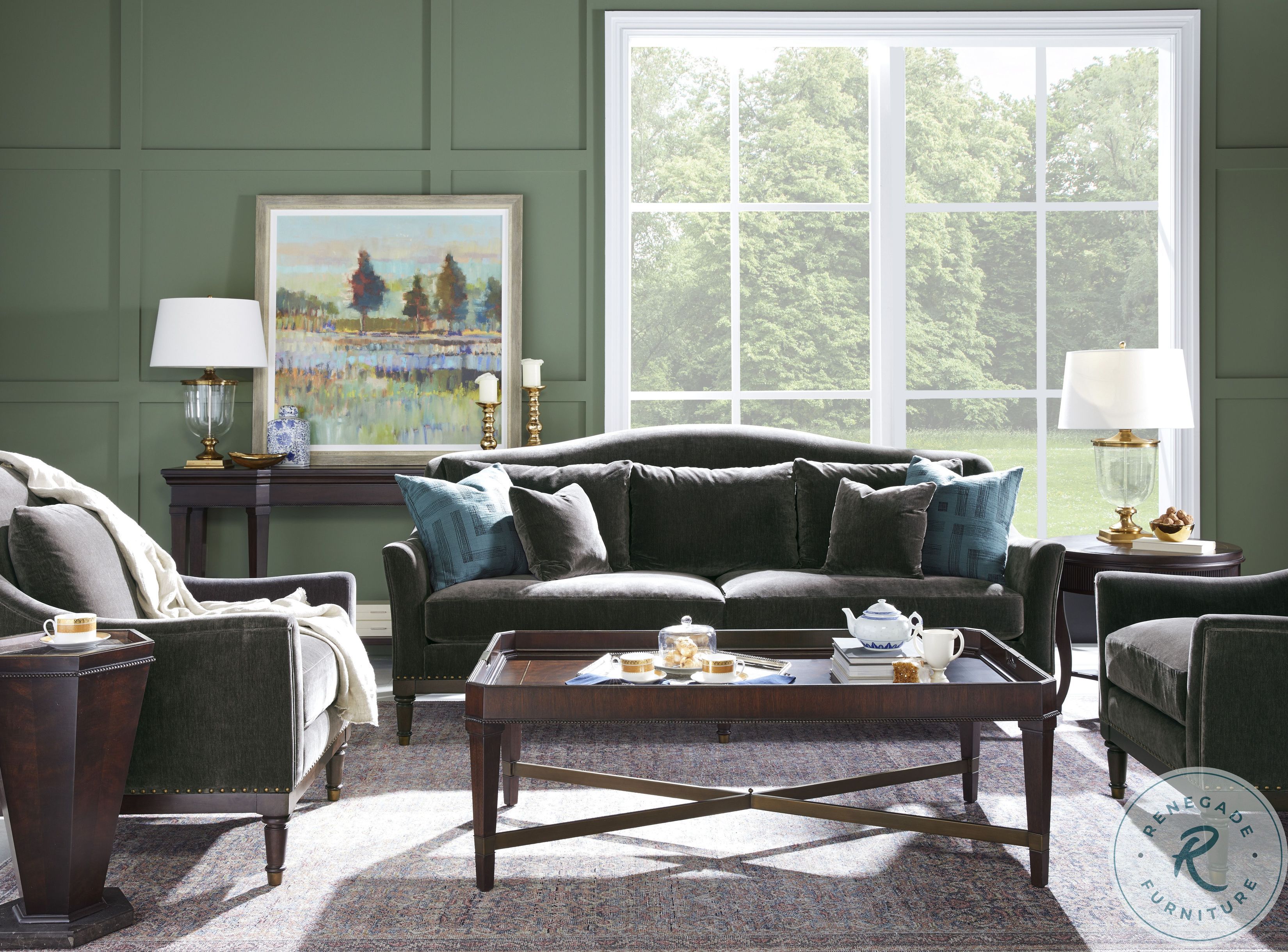 Magritte Napa Mahogany Living Room Set from ART | Home Gallery Stores