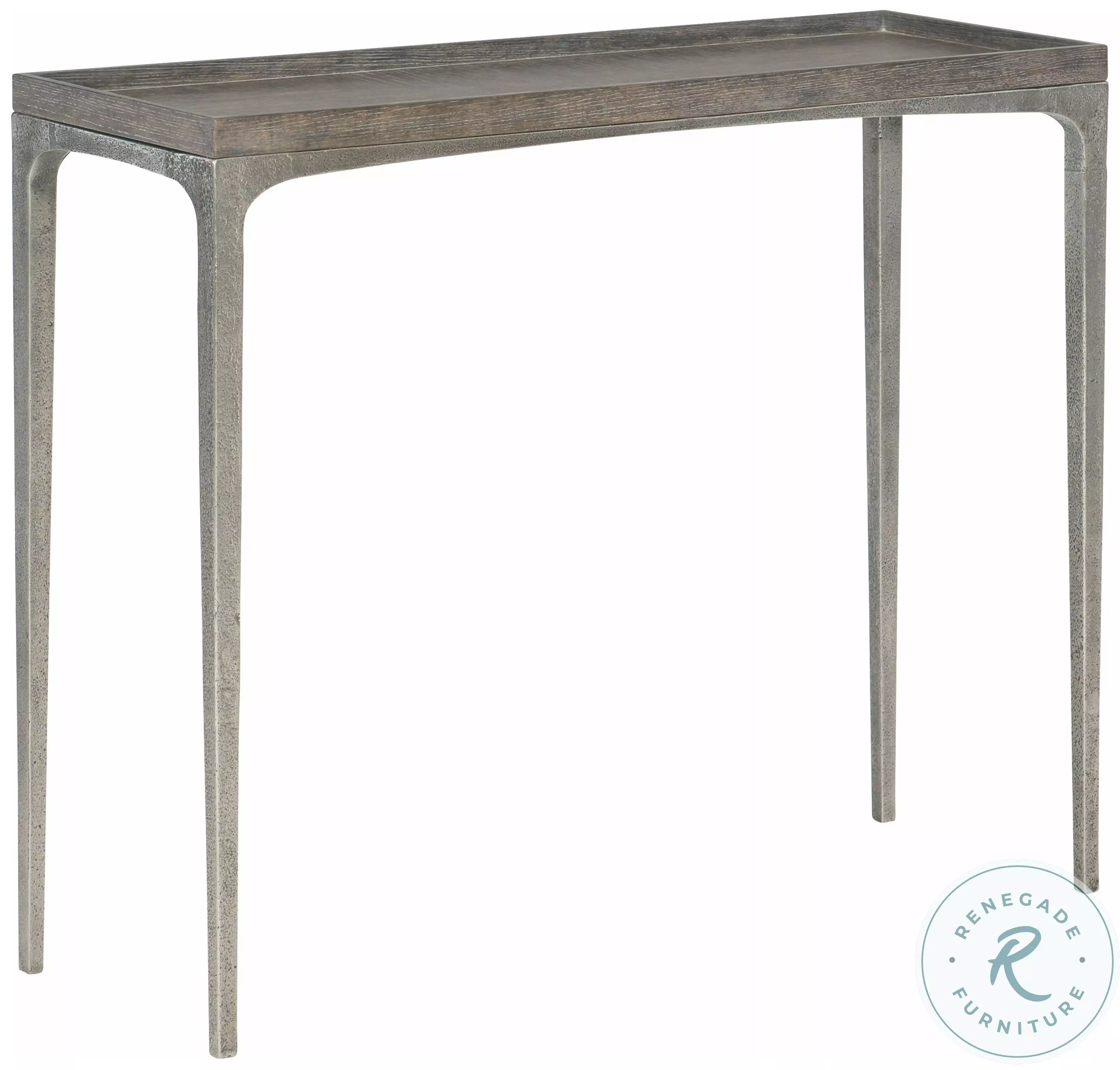 Linea Cerused Charcoal and Textured Graphite Metal Sofa Table from ...