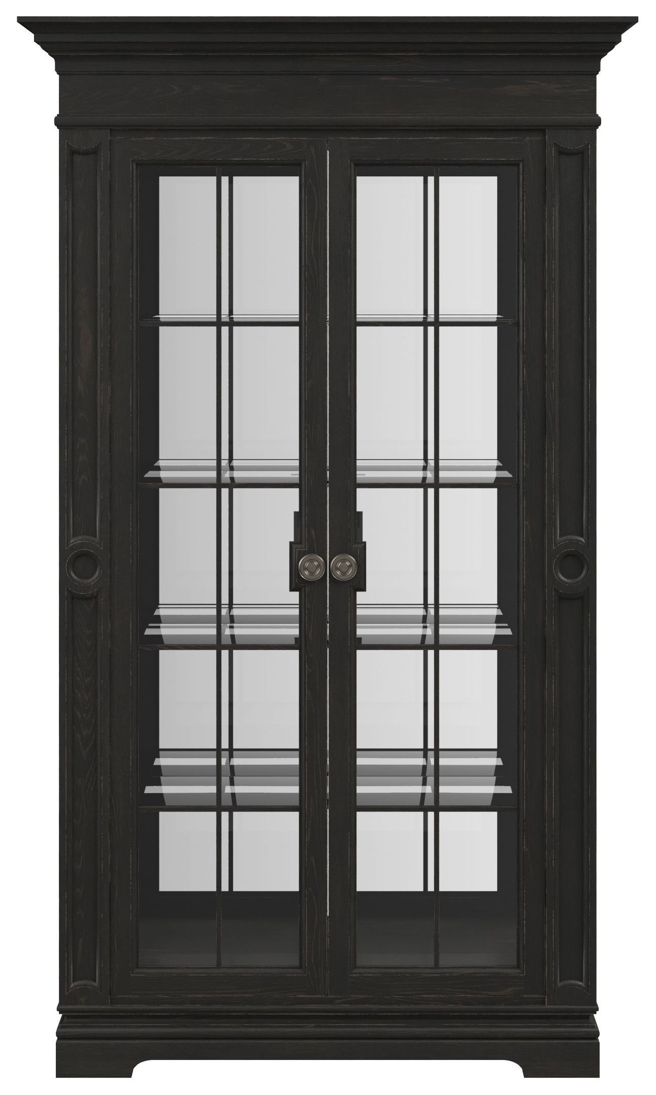 Atrium Black 2 Glass Door Display Cabinet with LED From A.R.T | Coleman ...