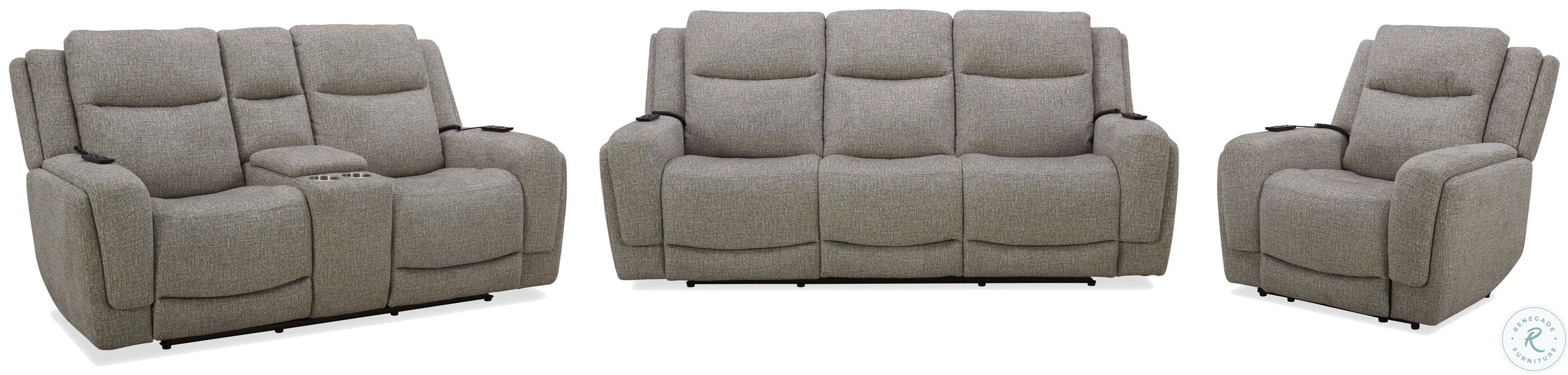 Perriton Frappe Zero Gravity Power Reclining Living Room Set With Heat ...