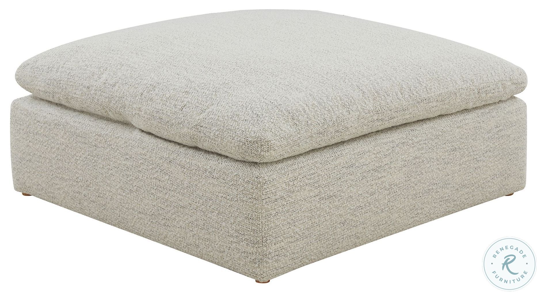 Clay Neverfear Fabric Coastside Sand Ottoman From Moes Home | Coleman ...