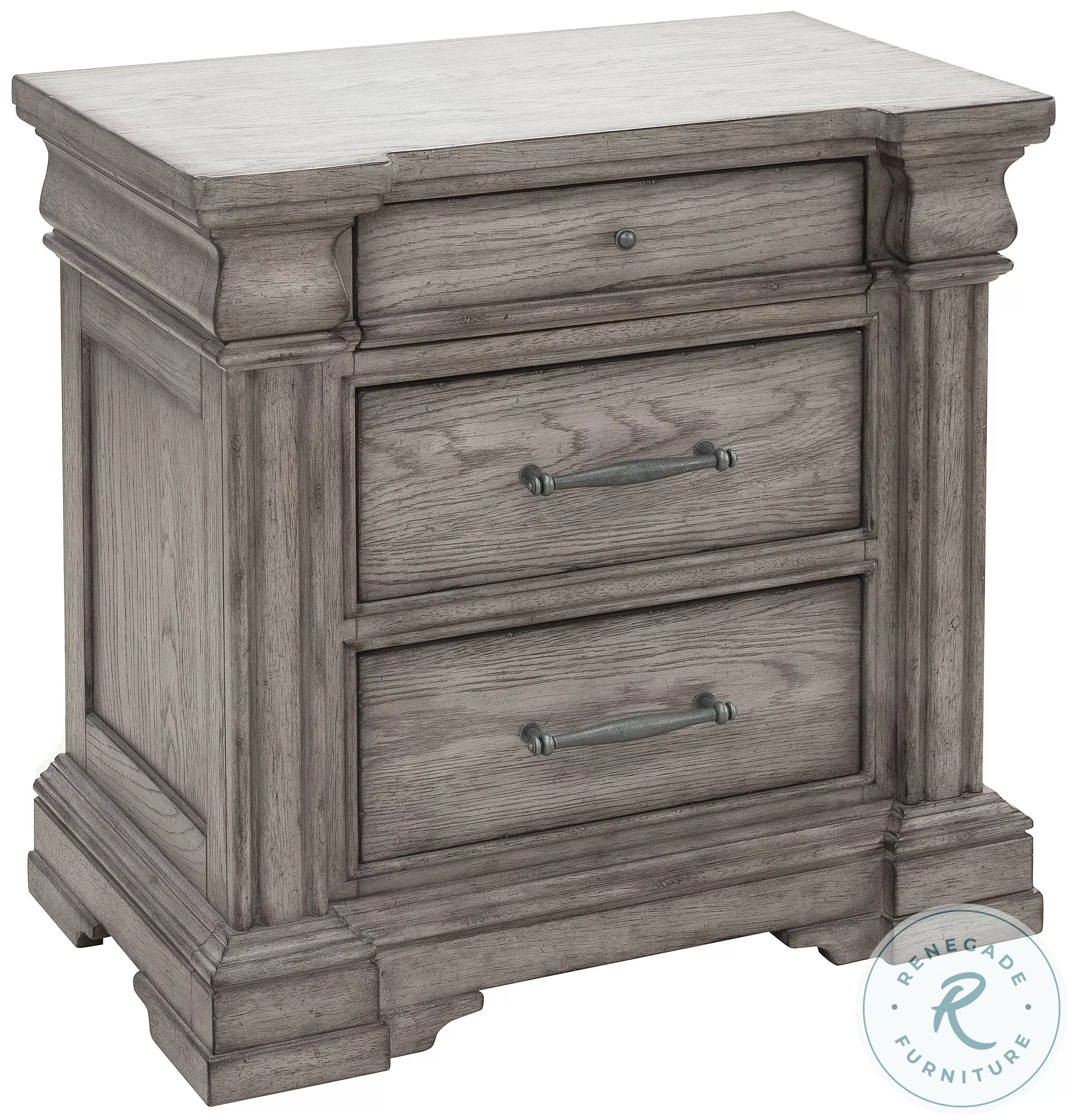 Madison Ridge Soft Grey Nightstand from Pulaski | Coleman Furniture