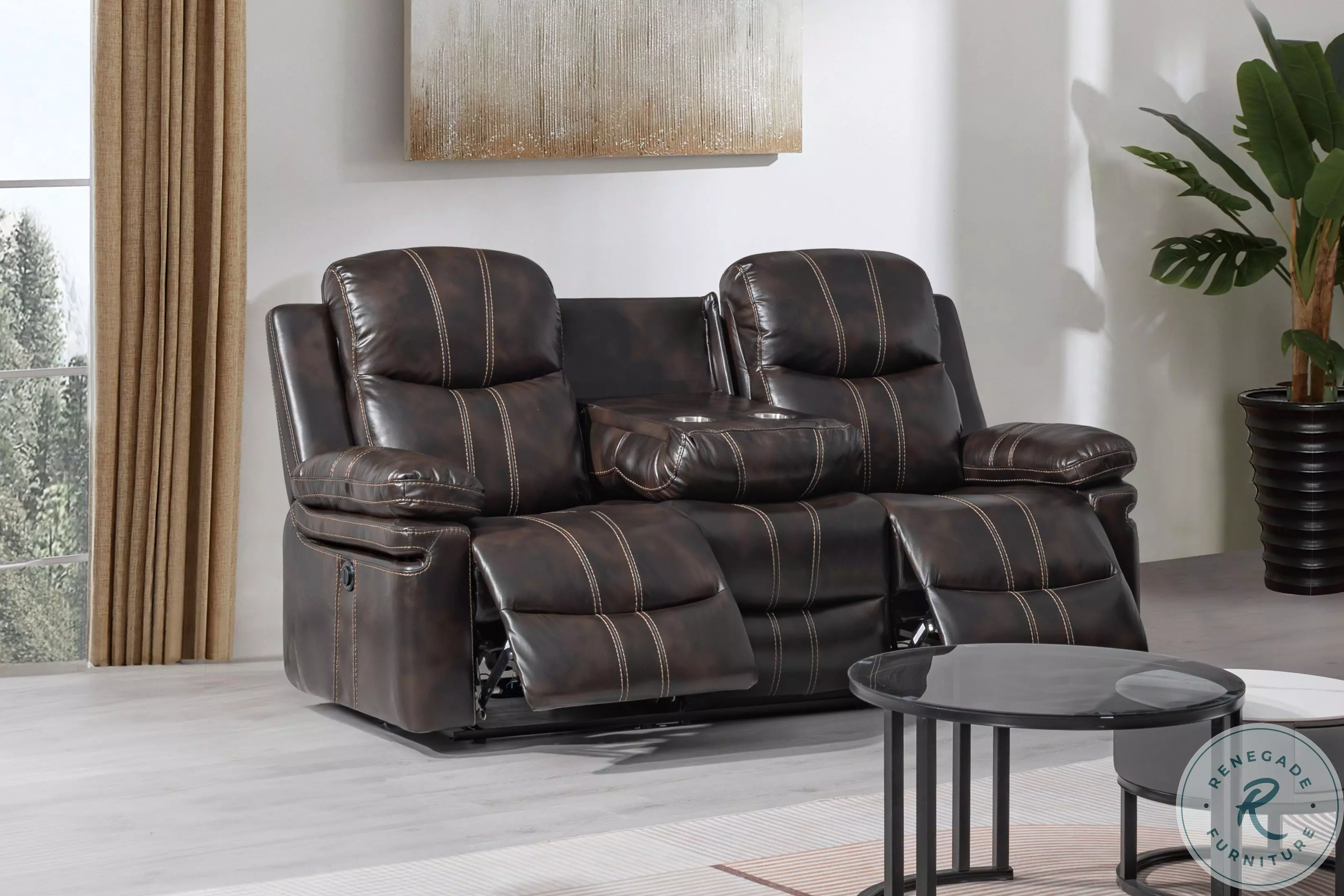 Kellen Brown Power Reclining Sofa Power Footrest From New Classic ...