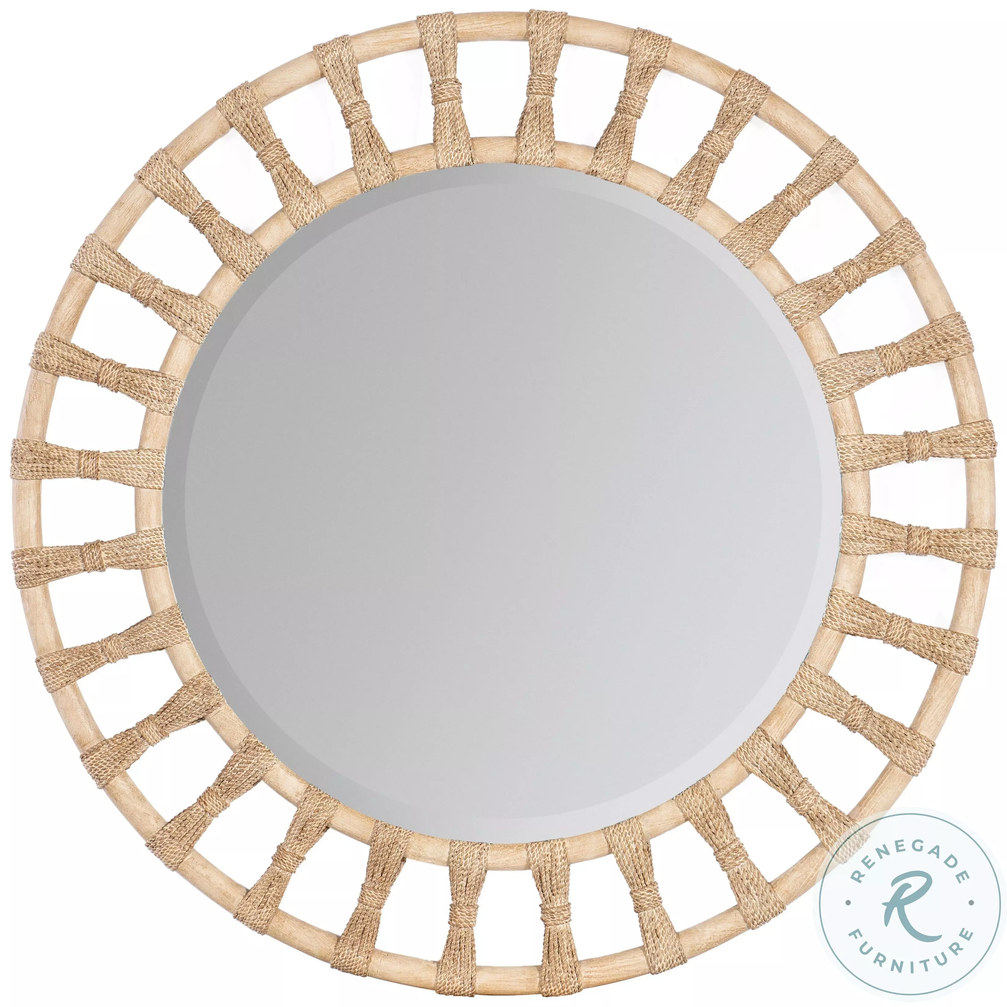 Havenwood Light Brown Pole Rattan Accent Mirror From Hawthorne Living ...