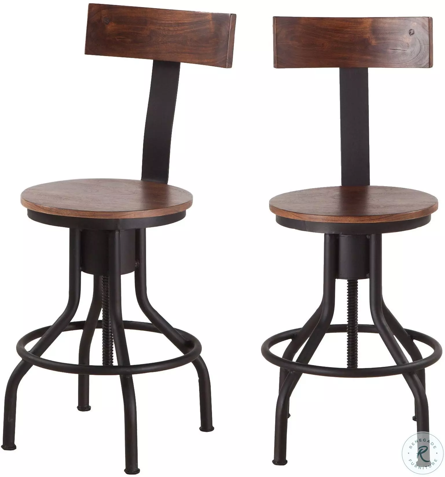 Amici Warm Walnut Adjustable Dining Chair Set of 2 from Home Trends ...