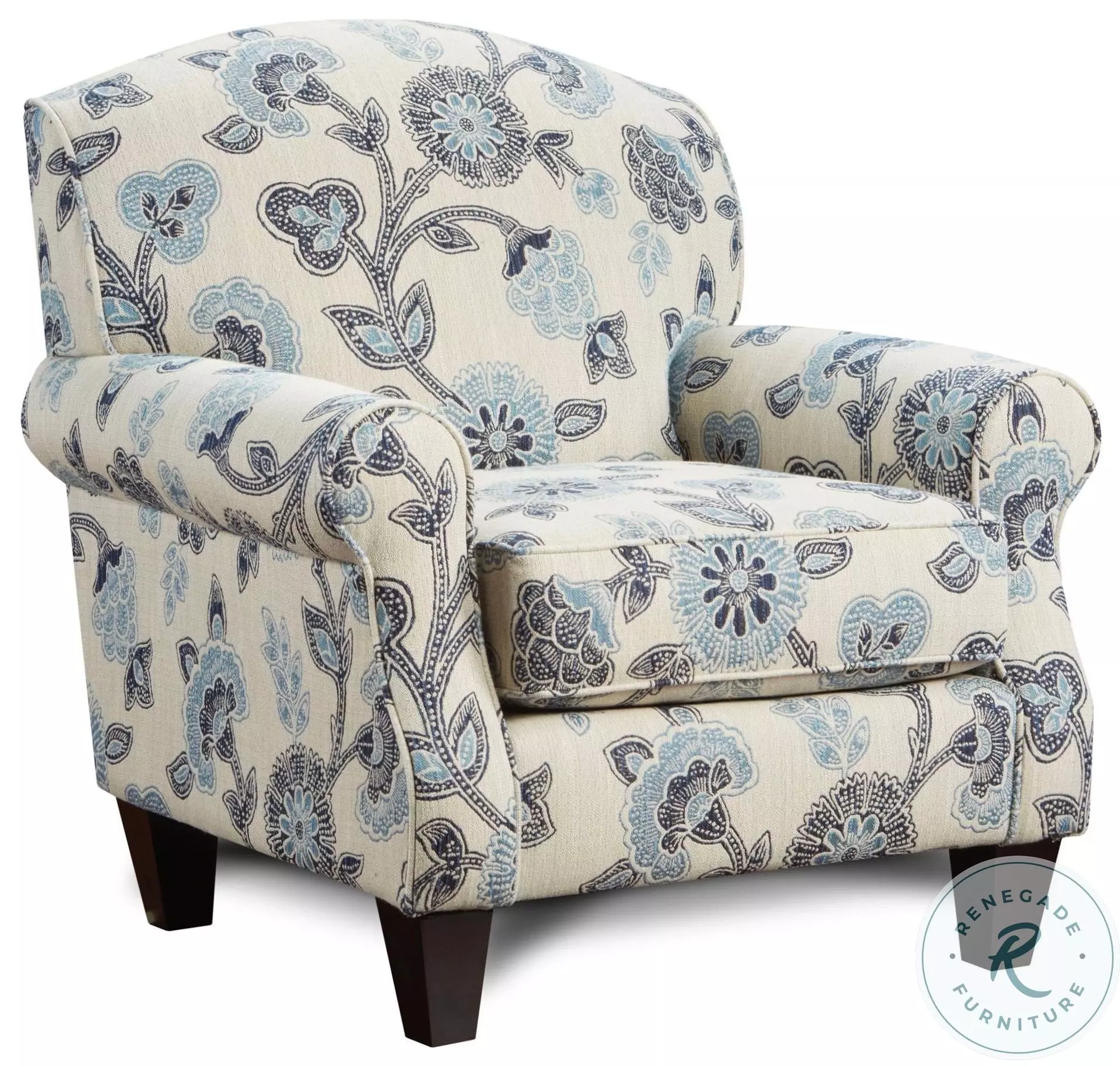Catalina Linen Maya Indigo Accent Chair From Southern Home Furnishings ...